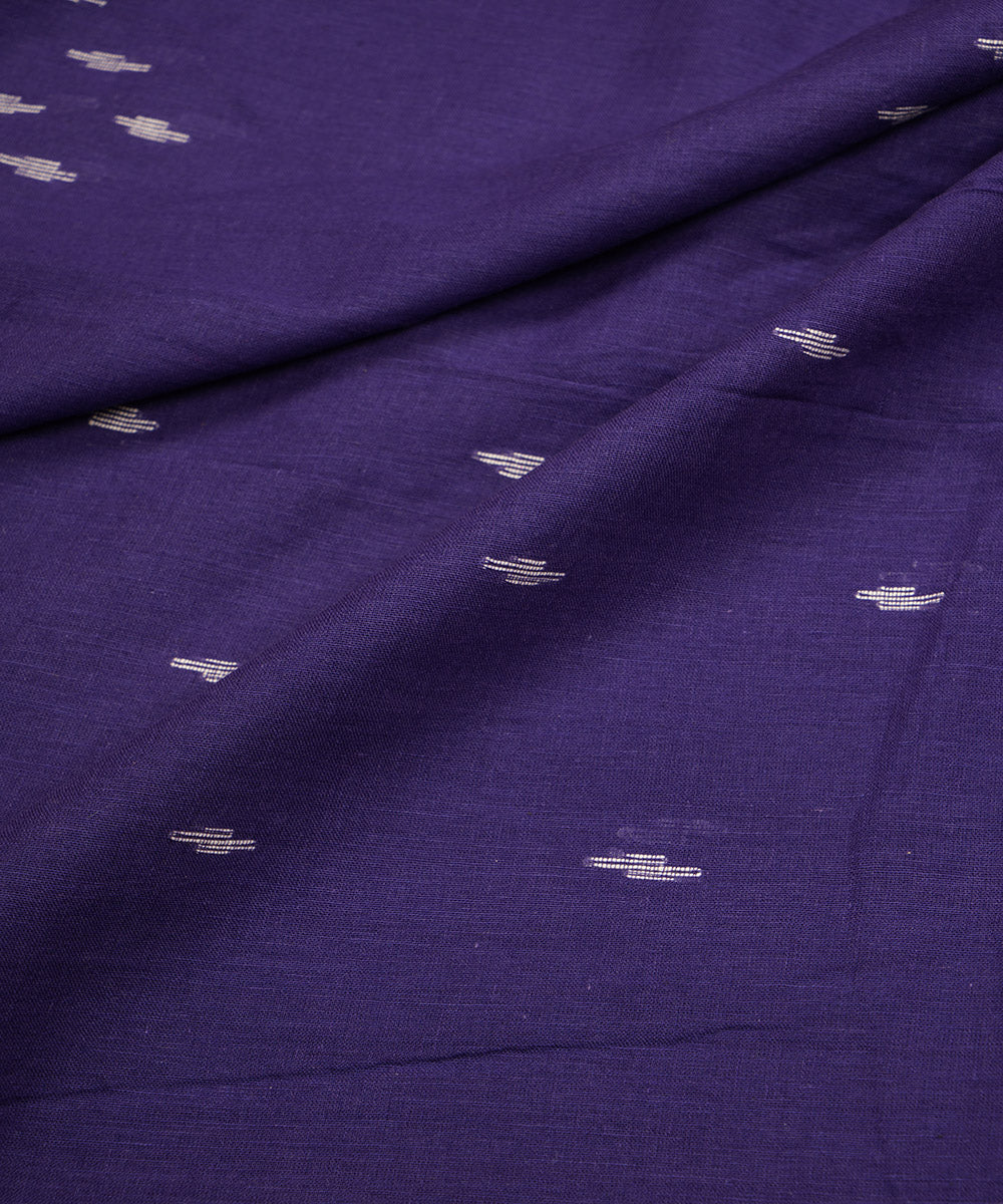 Purple hand loom bengal cotton jamdani fabric – the good loom